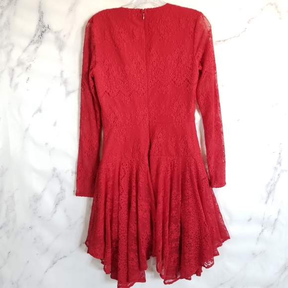 bobi | Dresses | Bobi Black Los Angeles Red Lace Dress | Poshmark